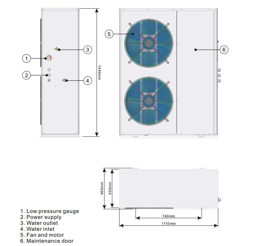27kw Heating capacity air to water heat pump